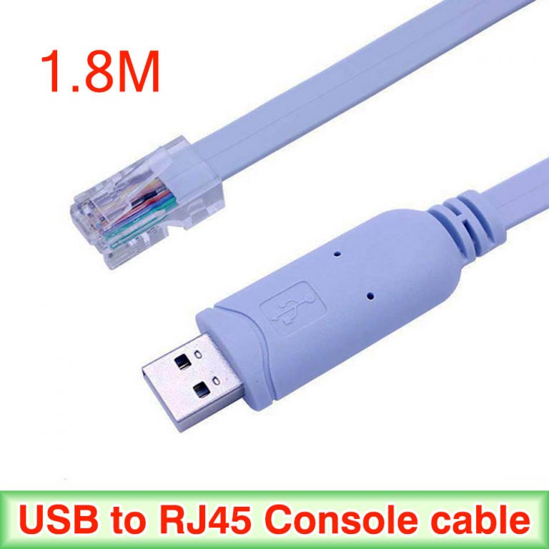 Cáp lập trình Console USB to RJ45 1.8M cho Server, Switch, Router